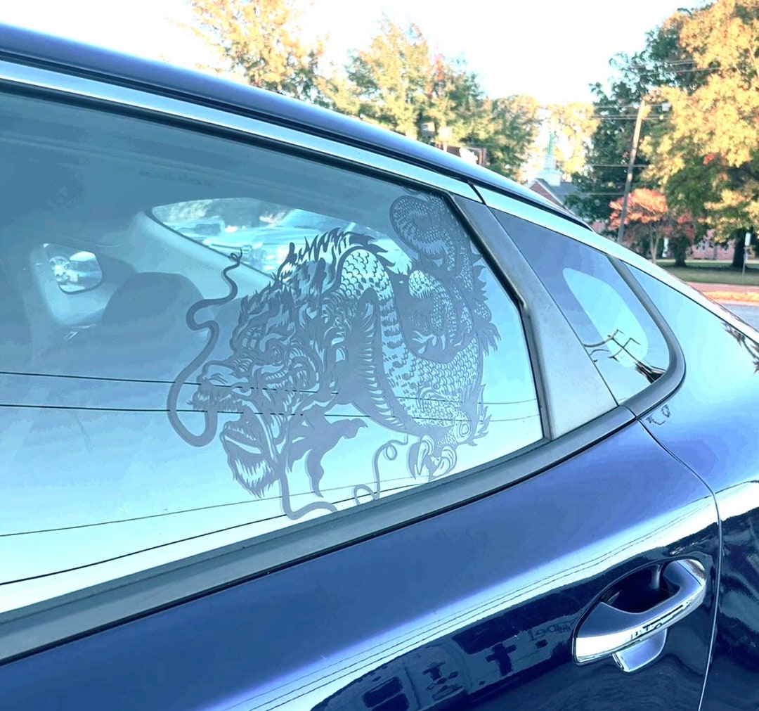 Chinese Dragon Car Window Decal Removable Self-adhesive Décor Matte ...