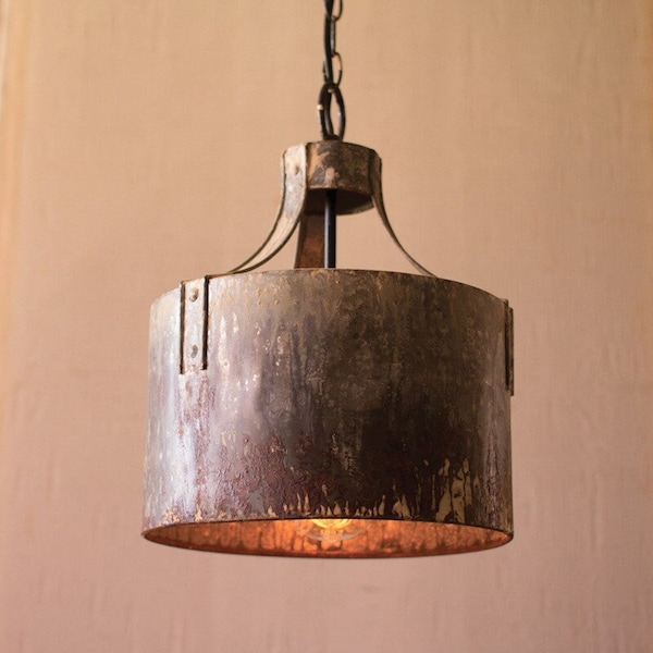 Rustic Pendant Light - Etsy