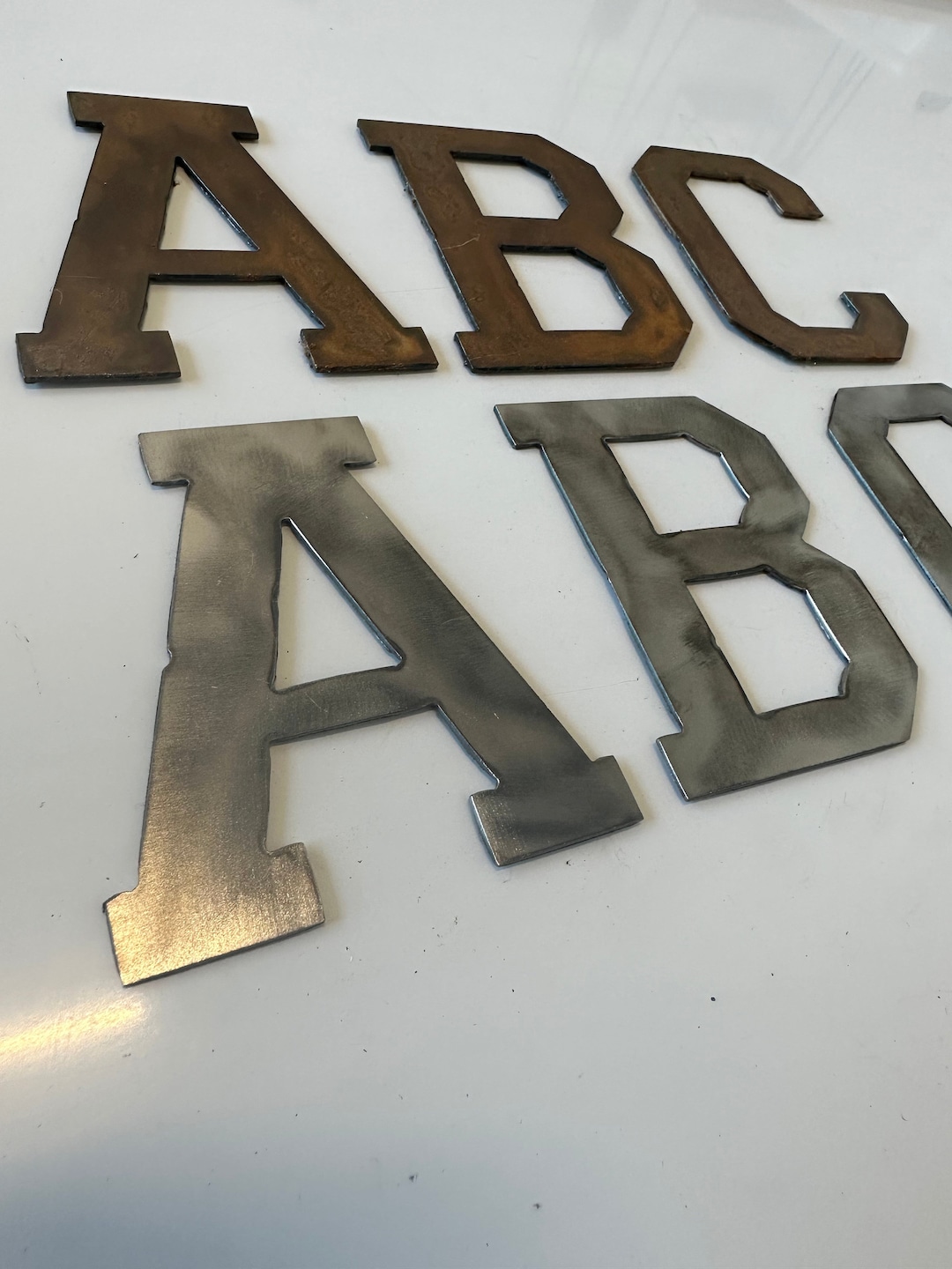 6 Inch Metal Letters and Numbers Rusty or Natural Steel - Etsy
