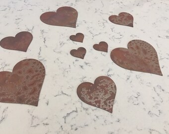 Rusty Hearts - Etsy