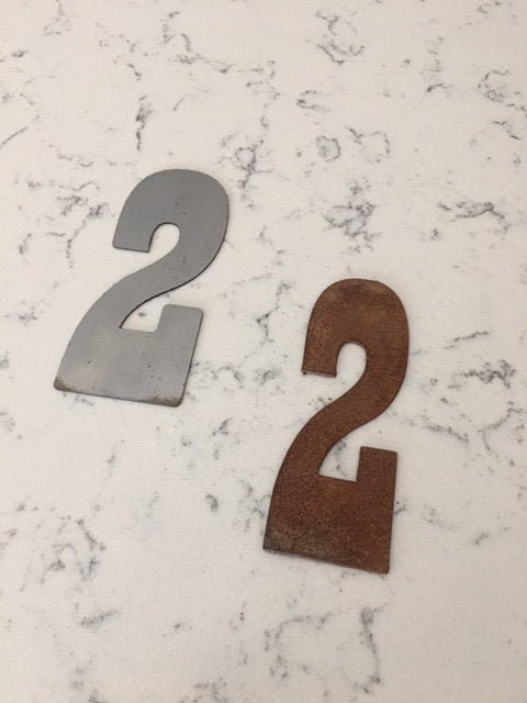 2 Inch Metal Numbers-Craft Numbers-DIY Metal-Address Numbers-Natural ...