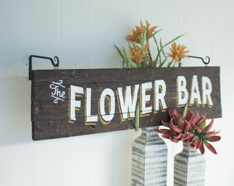 Flower Bar Sign - Etsy