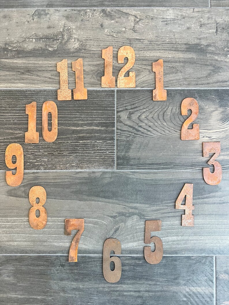 4 Inch Clock Number Set Includes Numbers 1-12. Rusty or - Etsy