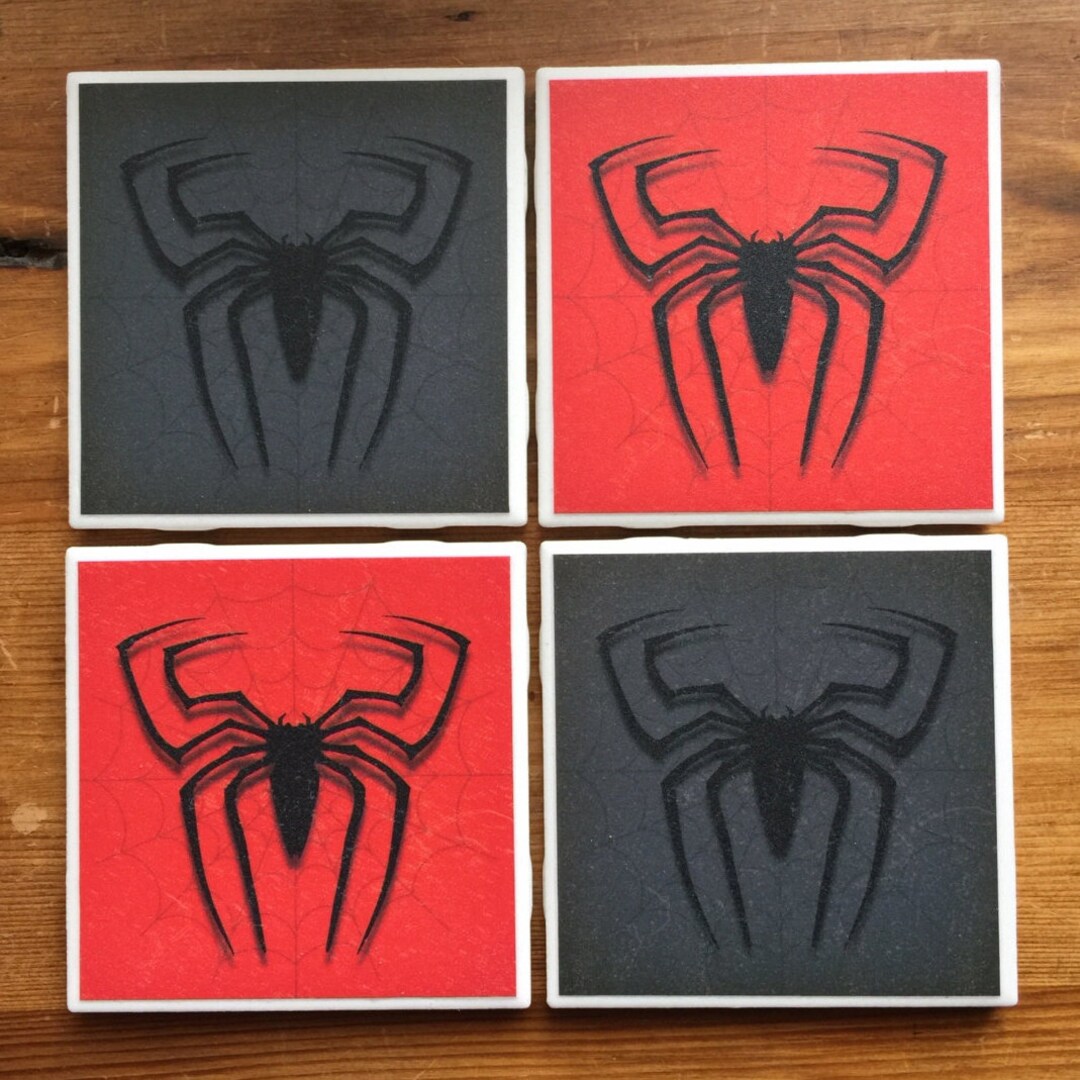 Spiderman Coasters - Etsy