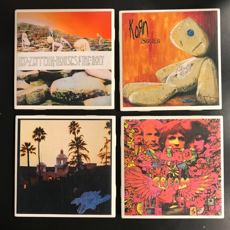 6 Custom Album Cover Coasters. the Perfect Gift for Any - Etsy