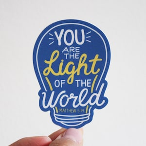 You Are the Light of the World - Matthew 5:14 Sticker - Etsy