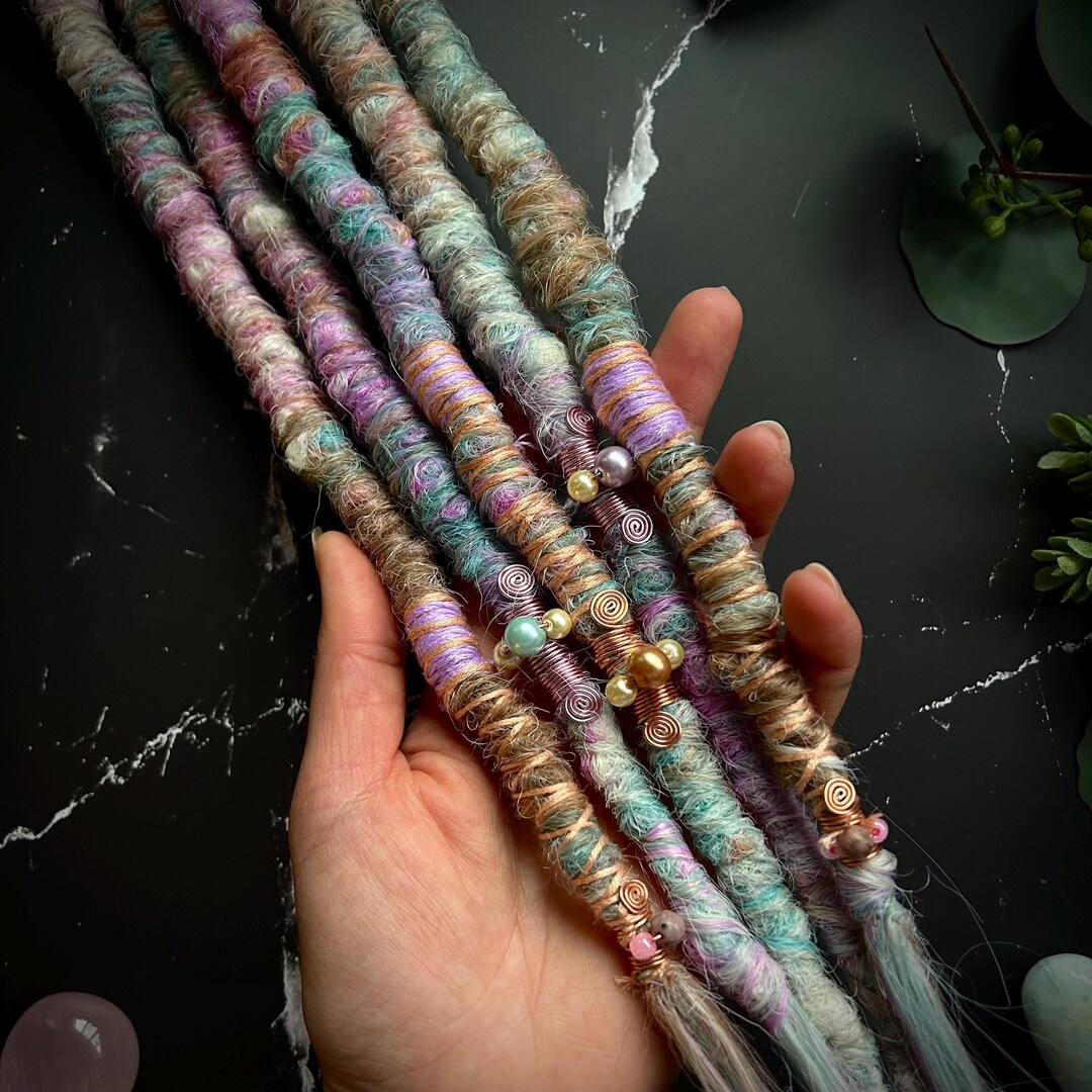 5 Ready to Ship Dreadlock Extensions, Honey Candy Blend Synthetic ...