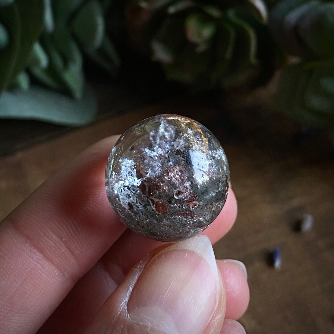 Garden Quartz Sphere, Garden Quartz Stone Sphere, Lodolite Crystal ...