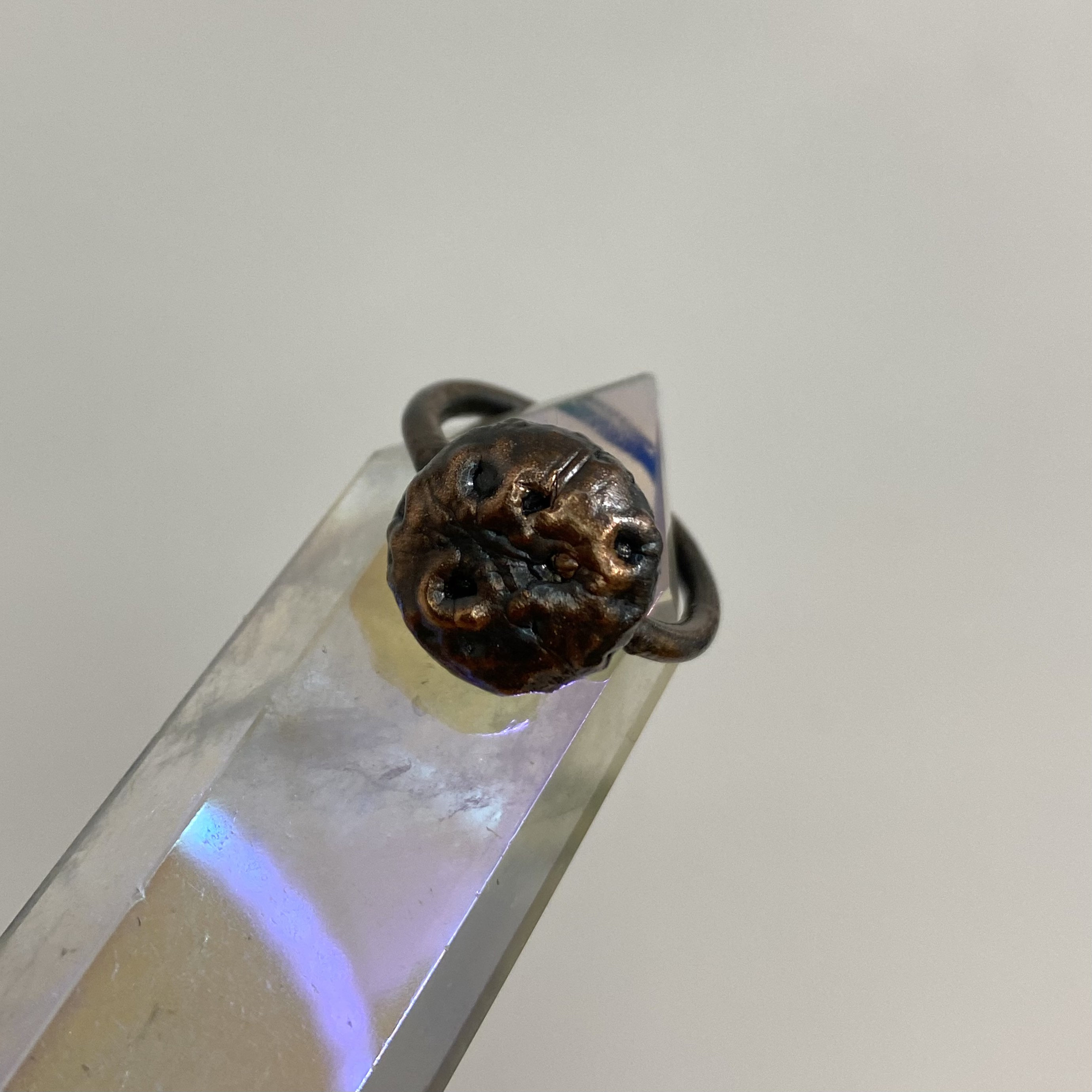Copper Full Moon Ring Hand-sculpted Moon Ring Sculpted Ring - Etsy