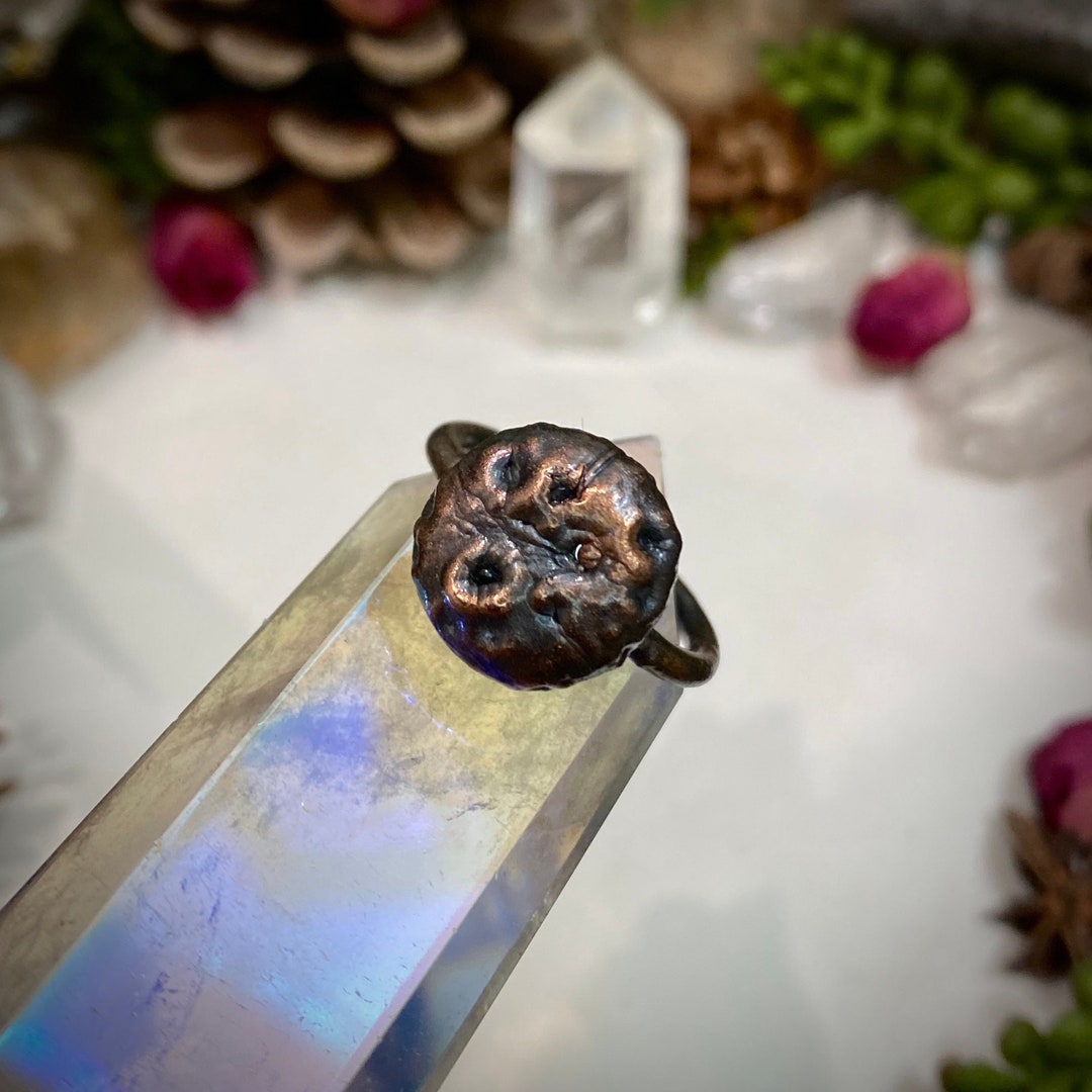 Copper Full Moon Ring, Hand-sculpted Moon Ring, Sculpted Ring ...