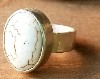 Large stone ring | Etsy