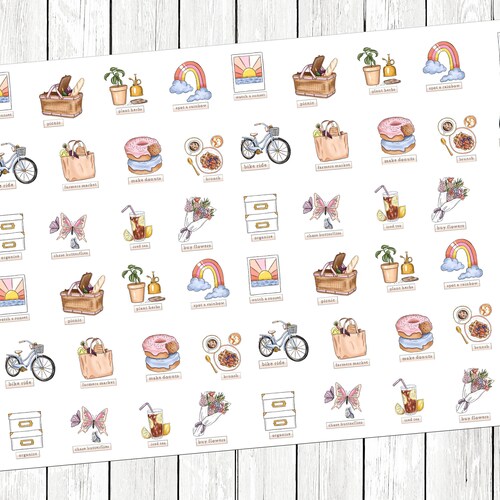 1163summer Bucket List Planner Stickers. - Etsy