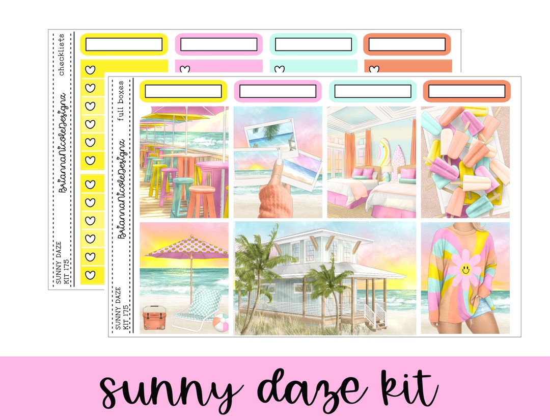 Kit 175 Sunny Daze Weekly Planner Sticker Kit - Etsy