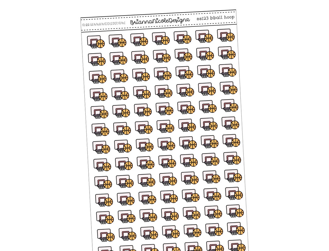 SS123 Bball Hoop | Planner Stickers - Etsy