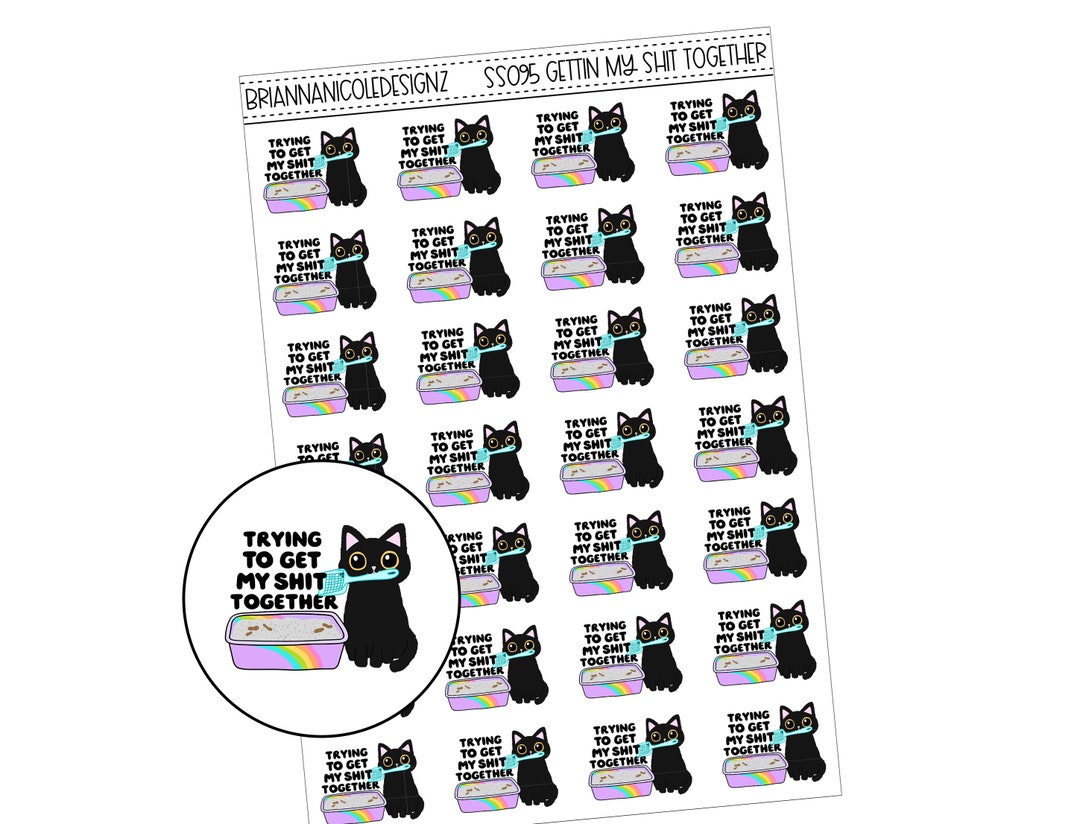 SS095 Getting My Shit Together | Planner Stickers - Etsy