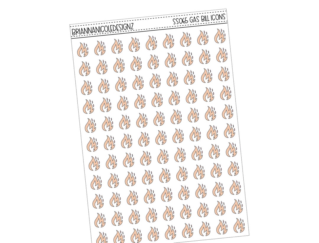 SS065 Gas Bill Icons | Planner Stickers - Etsy