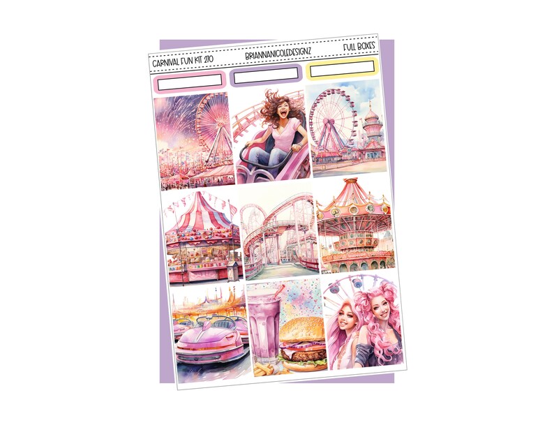 KIT 270 Carnival Fun | Summer Sticker Kits - Etsy