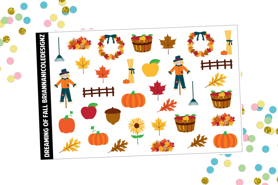 Dreaming of Fall | Fall | Autumn Stickers| Pumpkins| Cozy Fall Stickers ...