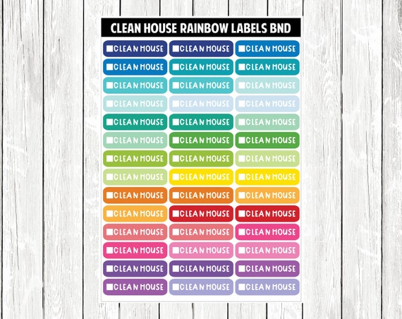 Stickers Scrapbooking 1376~~Clean The House Reminder Planner Stickers ...