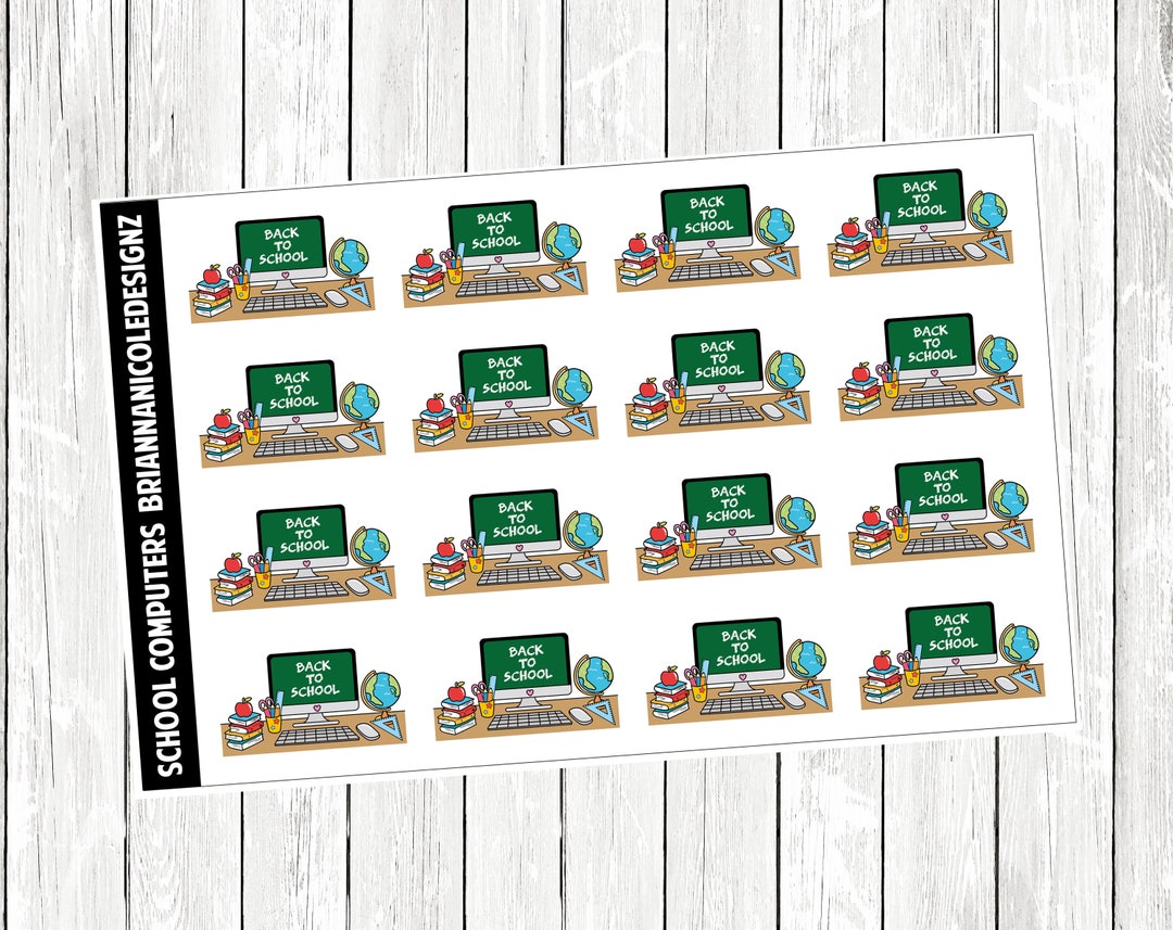 School Computers | Planner Stickers - Etsy