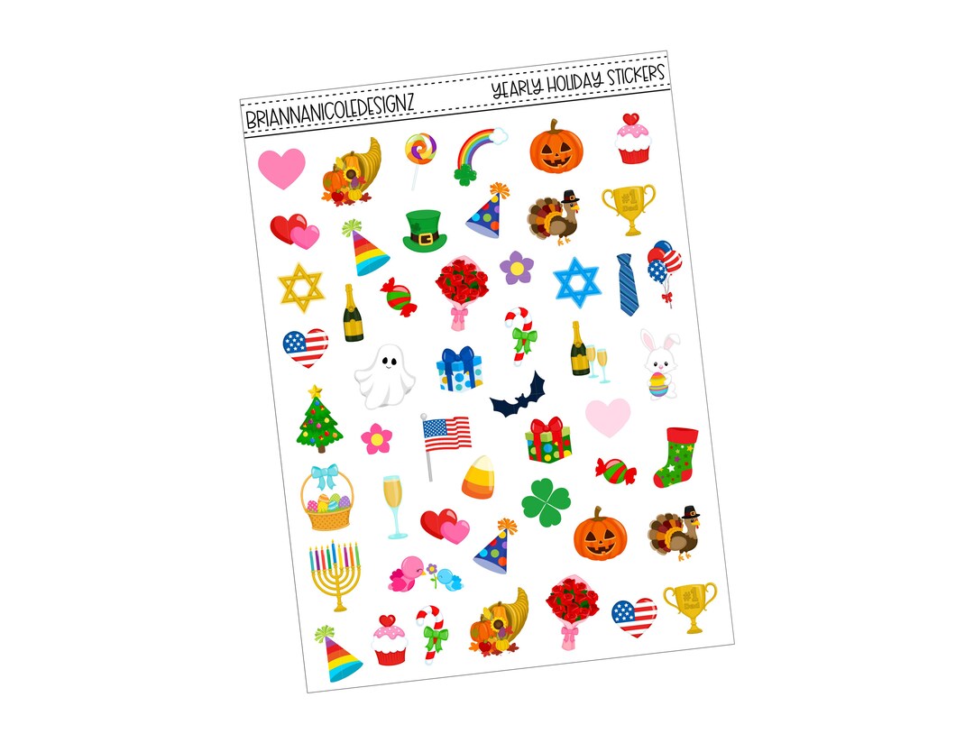 Yearly Holiday | Planner Stickers - Etsy