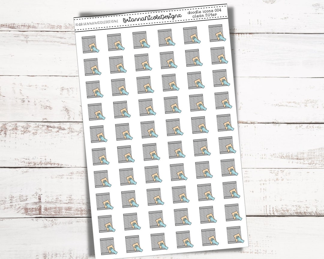 Doodle Icon 004 Clean Filter | Planner Stickers - Etsy