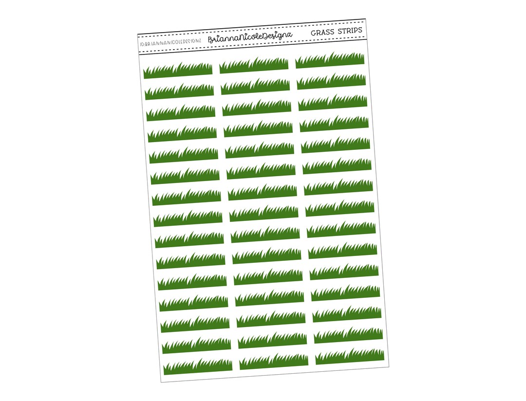 Grass Strips | Planner Stickers - Etsy