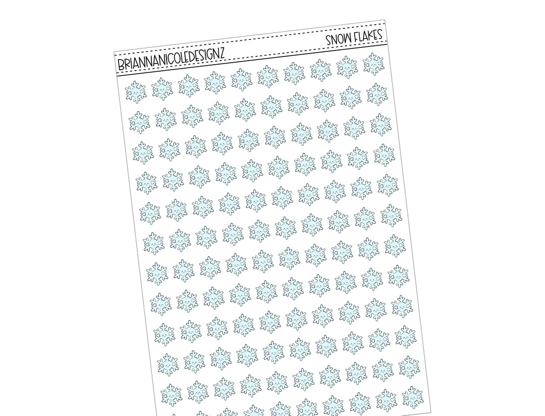Snow Flakes | Planner Stickers - Etsy