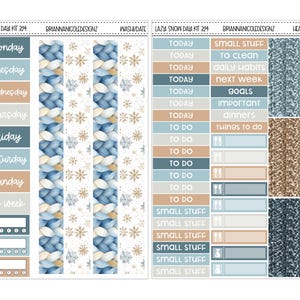 Kit 324 Lazy Snow Day | Winter Planner Stickers - Etsy