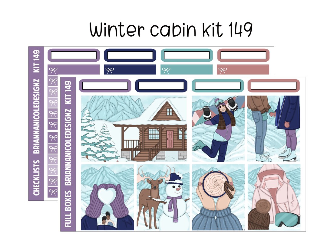 Kit 149 Winter Cabin Winter Sticker Kits - Etsy
