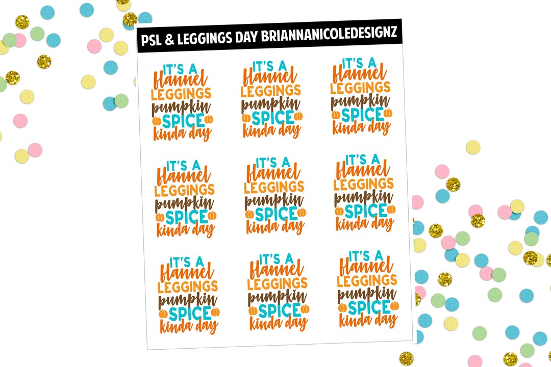 PSL & Leggings Day Planner Stickers - Etsy