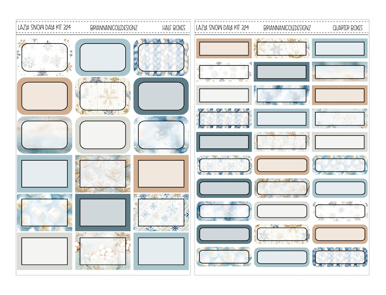 Kit 324 Lazy Snow Day | Winter Planner Stickers - Etsy