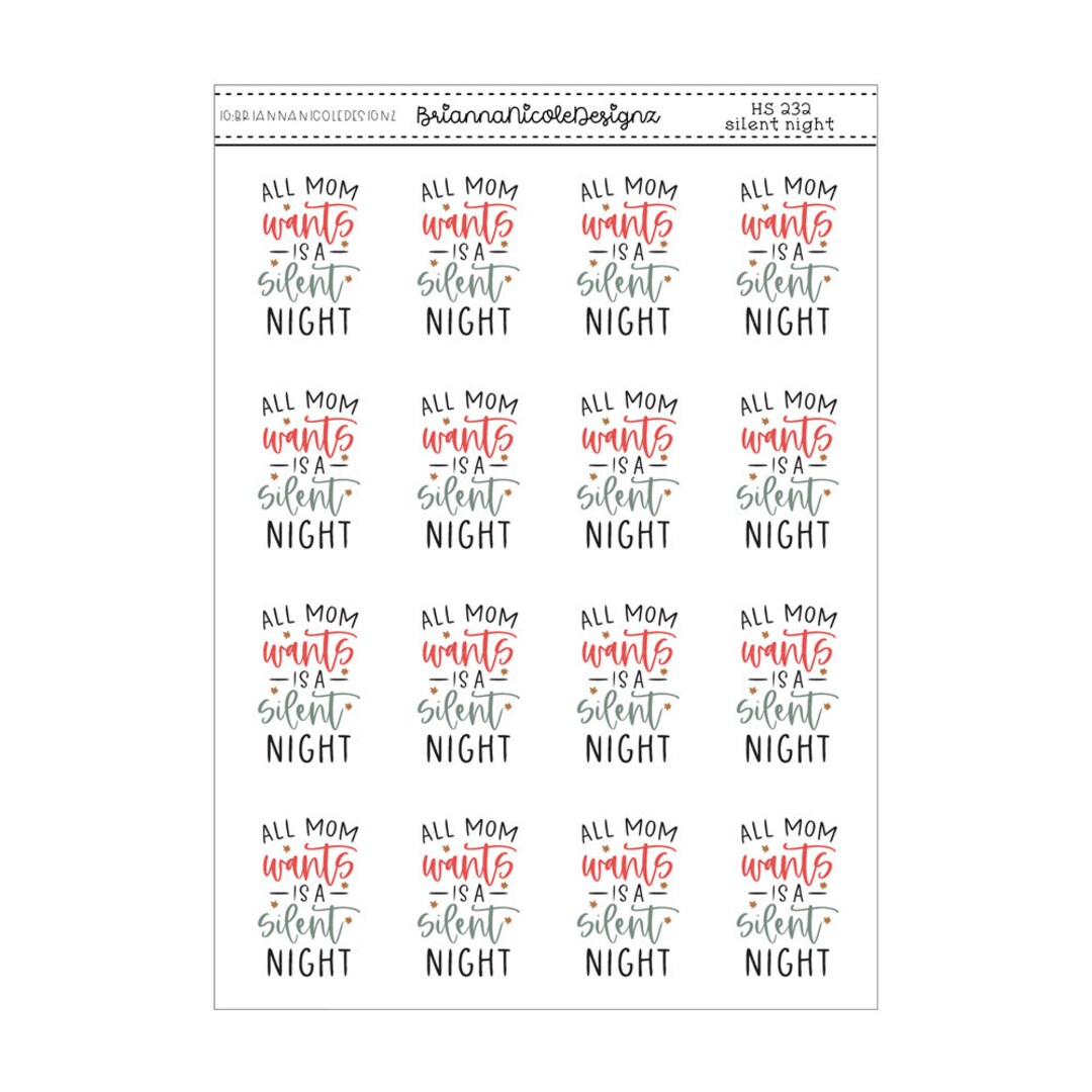 HS 232 Silent Light | Planner Stickers - Etsy