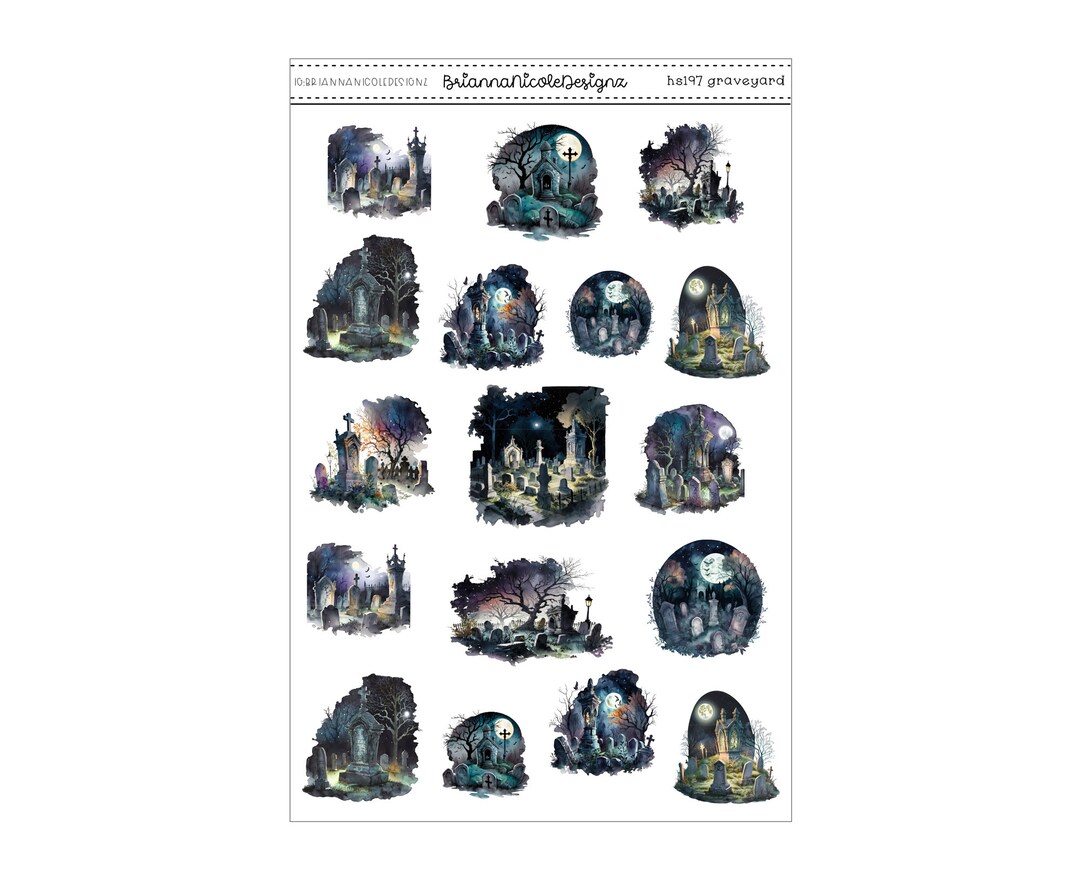 Hs 197 Graveyard Planner Stickers - Etsy