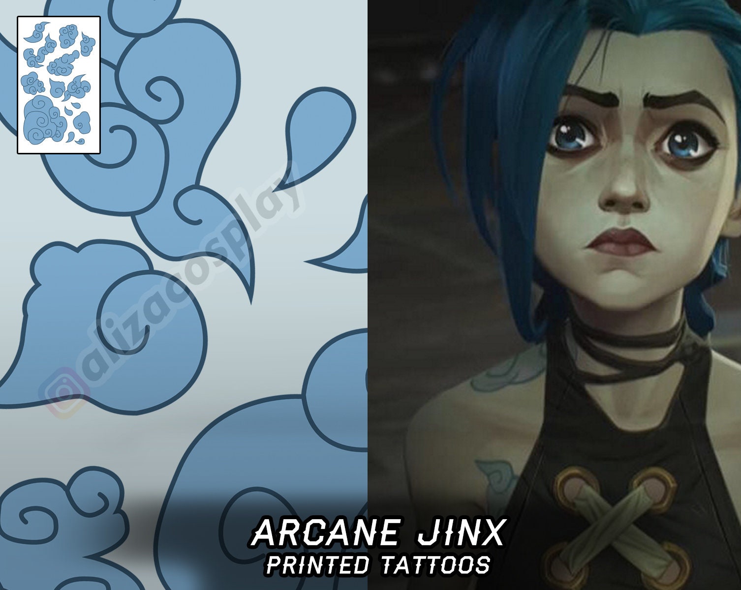 Arcane Jinx Full Body Printed Temporary Tattoos for Your | Etsy UK