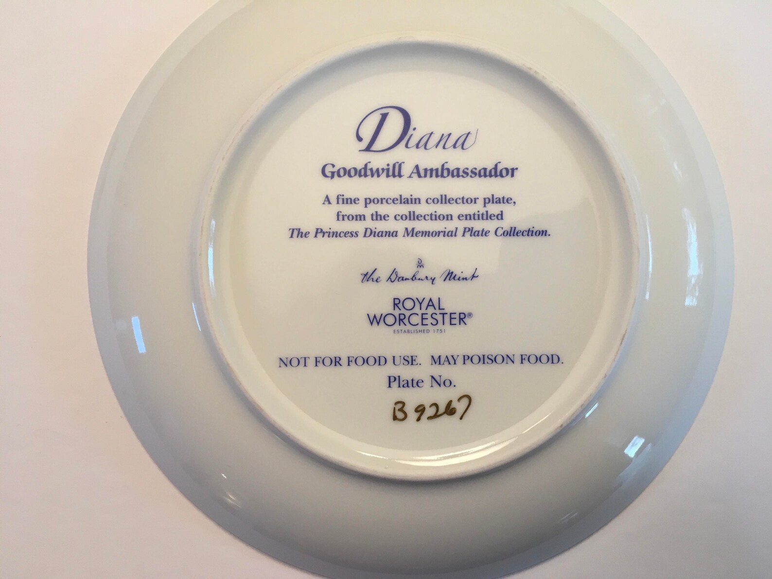 Princess Diana Plate Beautiful Royal Worcester Princess | Etsy