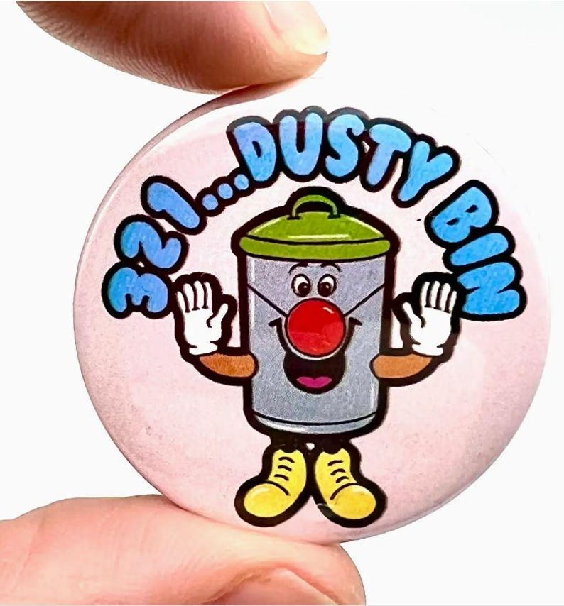 Retro Character Badges: Lady of the House, Dusty Bin, Honey Monster - Etsy