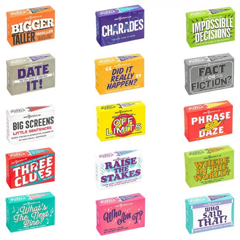 Mini Game in a Matchbox Assorted Themes - Etsy