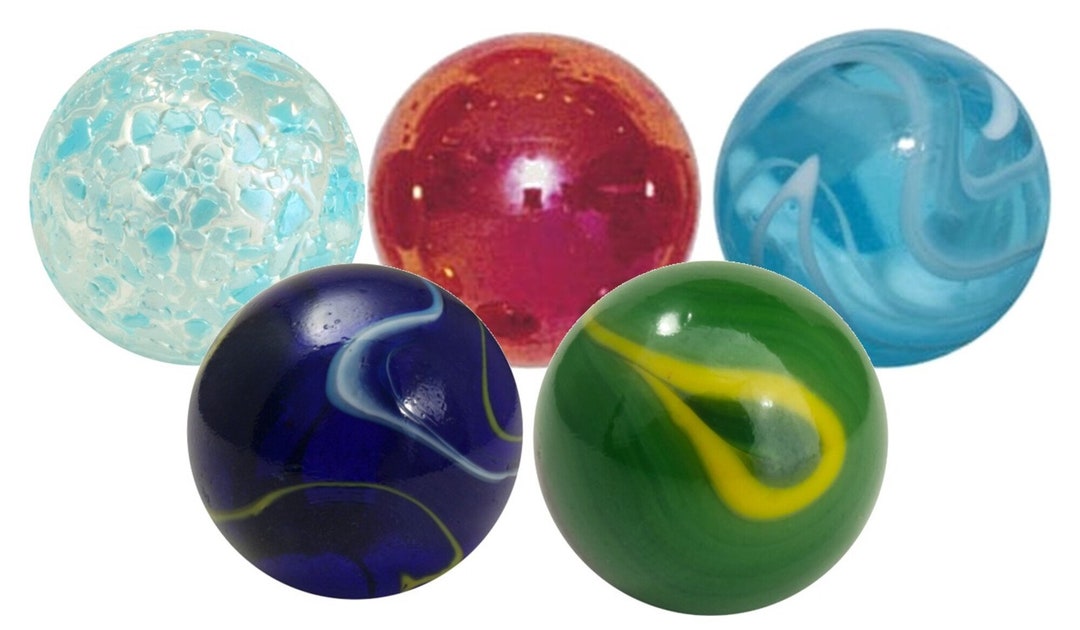 Set of 50 Small (14 - 16mm) Designer Marbles in a Bag (5 Designs) - Etsy