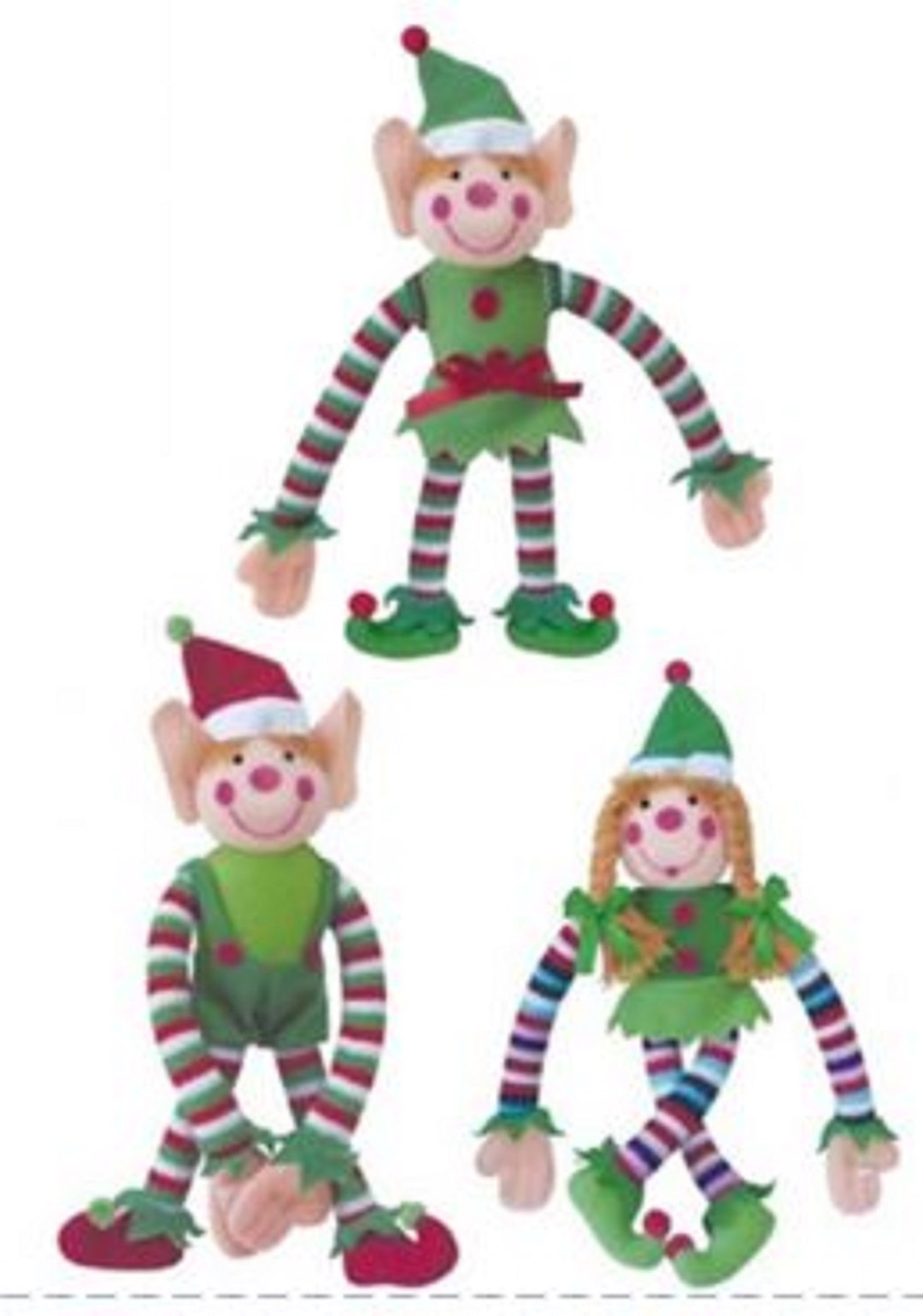 Set of 3 Hanging Elves Great Christmas Gift Stocking Filler - Etsy