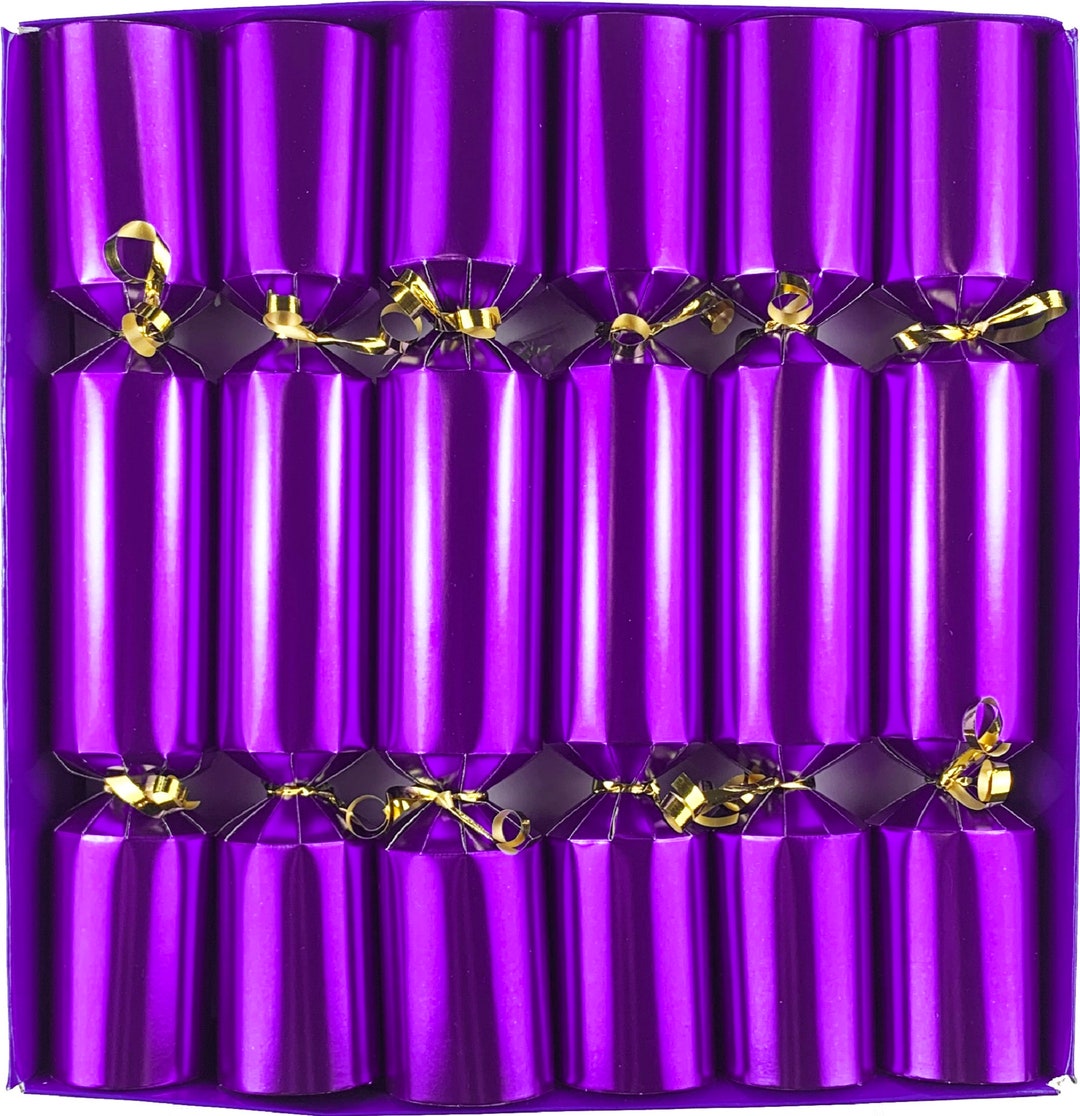 Set of 12 Metallic Fill Your Own Christmas Crackers - Assorted Bright ...