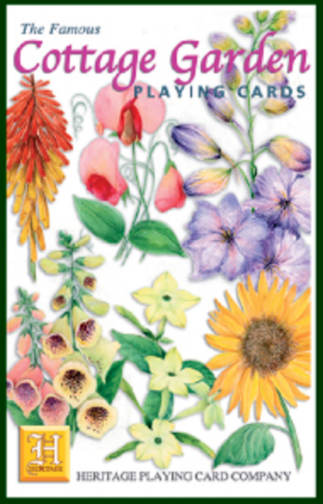 Illustrated Cottage Garden Themed Playing Cards by Heritage Playing ...