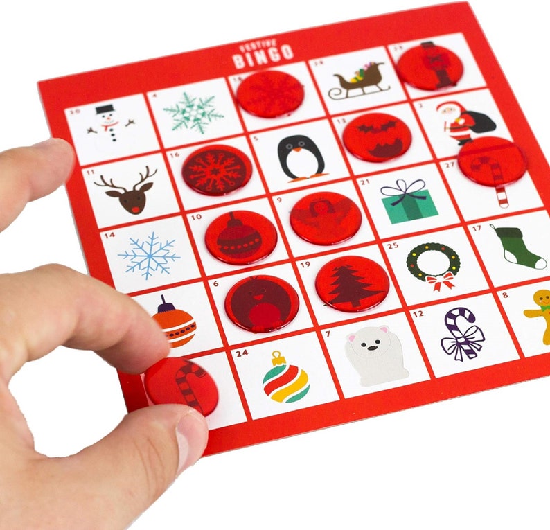 Festive Christmas Bingo Game: Family Holiday Fun - Etsy UK