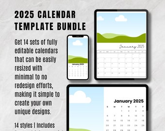 Editable 2025 Calendar Planner Templates | Fully Editable for Free in ...