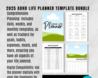 Editable 2025 Calendar Template Bundle | the Ultimate Tool for ...