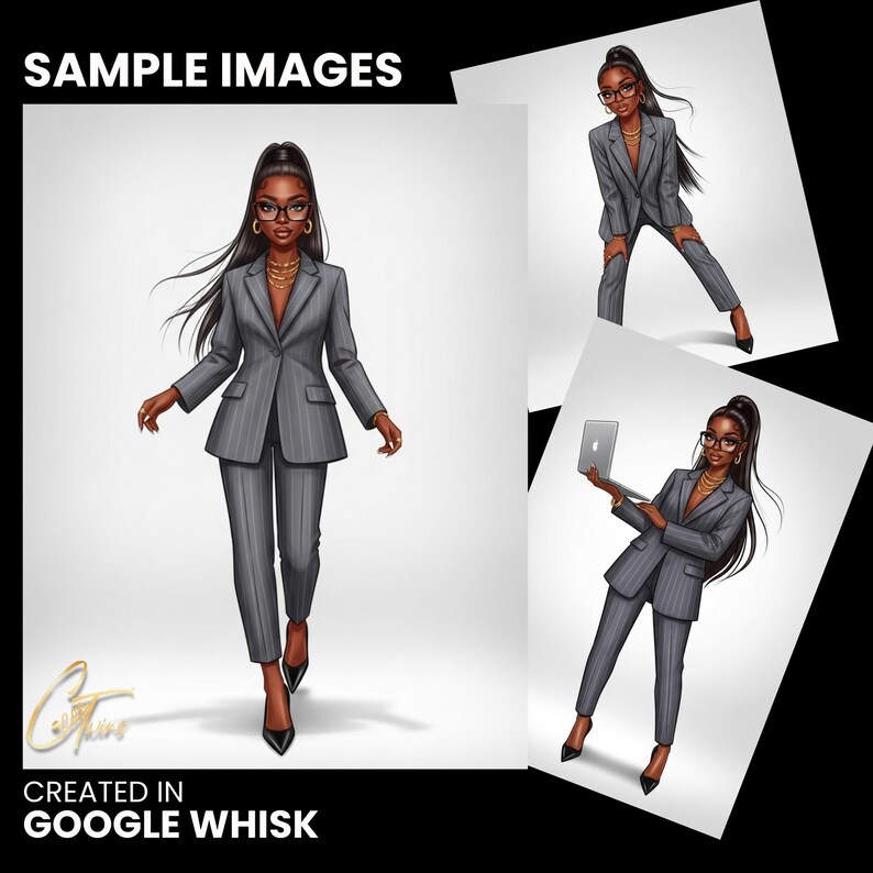 Boardroom Muse (AI) Clip Art Descriptions Tested in Google Whisk - Etsy