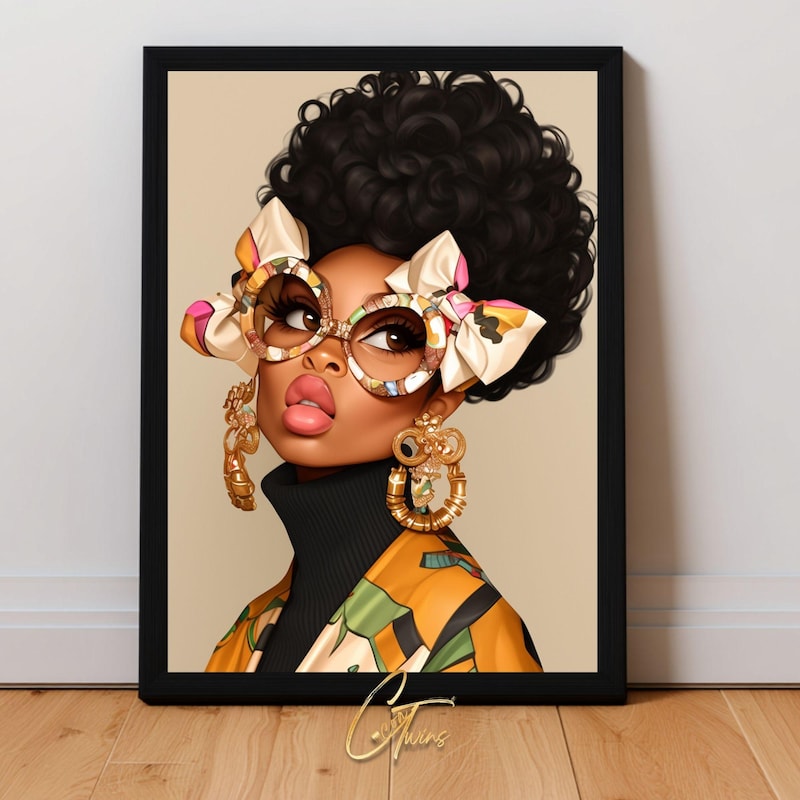 Wall Art Black Girl Art - Etsy