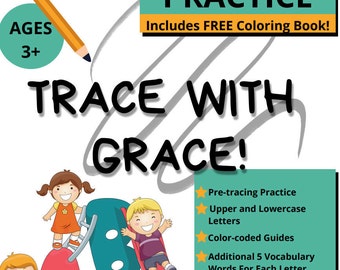 Trace Letters Book - Etsy