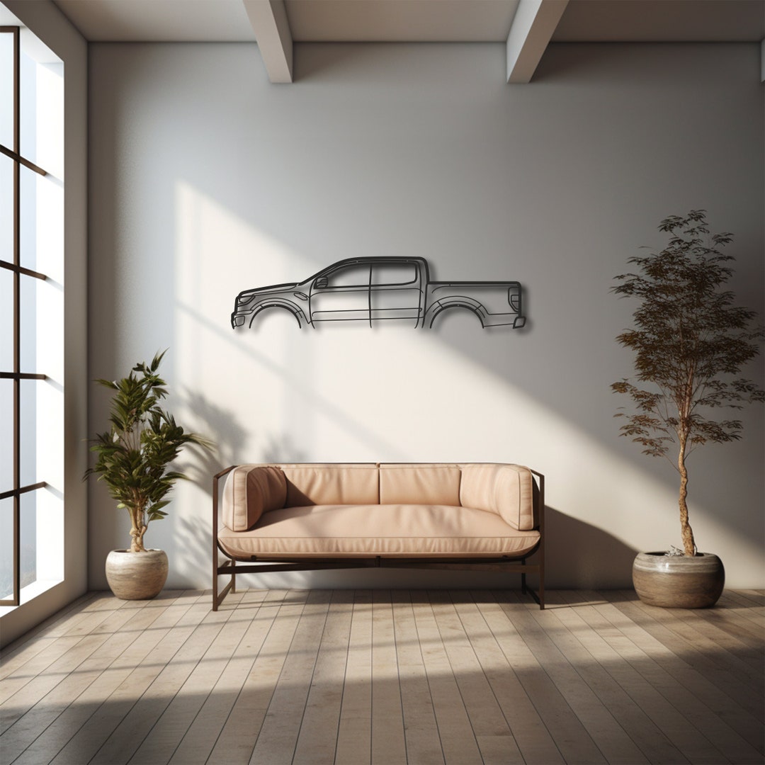 Ford Ranger Raptor Metal Wall Decor, Car Silhouette, Metal Wall Art ...