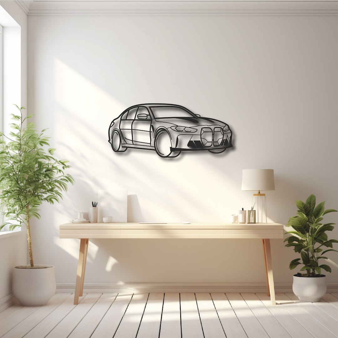 BMW G80 M3 CS Metal Wall Decor, Custom Car Silhouette, Metal Wall Art ...